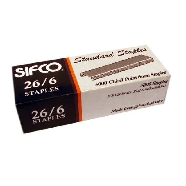 Shop 26/6 6mm Galvanised Office Staples Online NZ | SIFCO