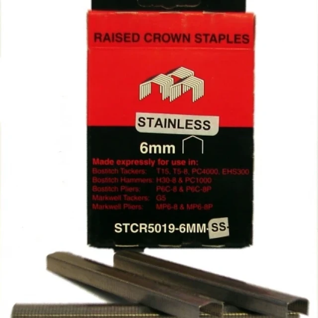 STCR50196MM2MSS SIFCO 6mm Stainless Steel Raised Crown Staples