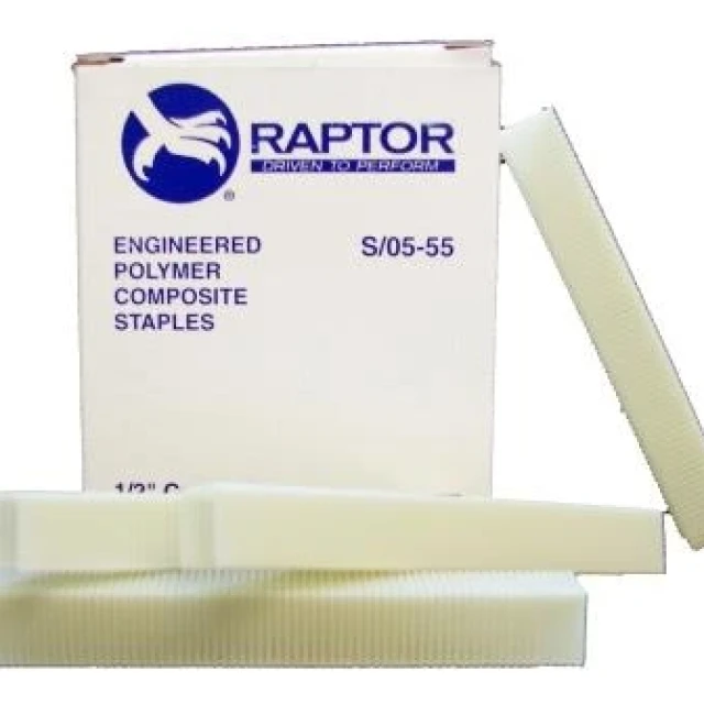 S05-55 RAPTOR 14mm 19 gauge polymer plastic staples - Beige